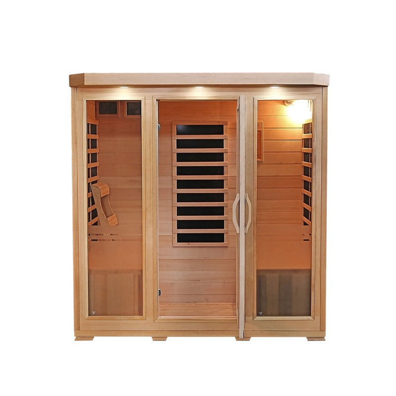Heatwave Sonoma 4-Person Hemlock Infrared Sauna with 9 Carbon Heaters | Wayfair